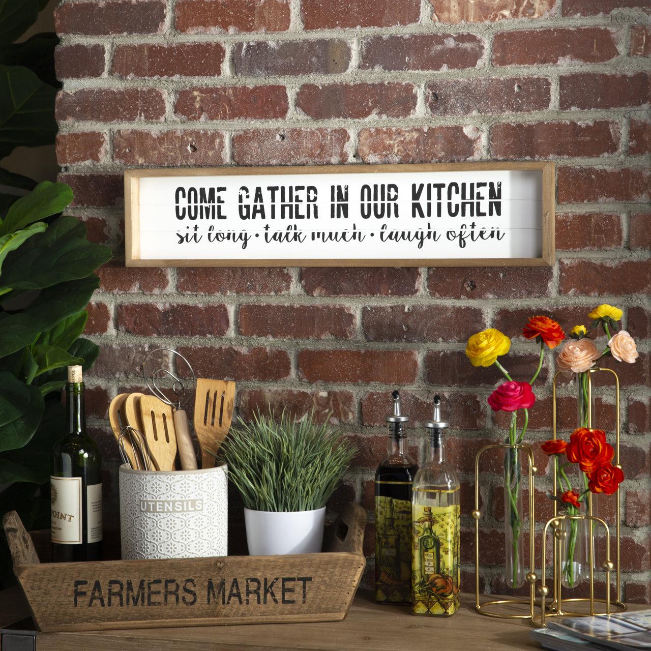 Gather in Our Kitchen Sign Online - The Fox Décor – The Fox Decor