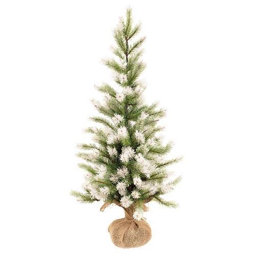 Frost Fade Pine Tree, 3ft Features Artificial Pine Needles with Metal ...
