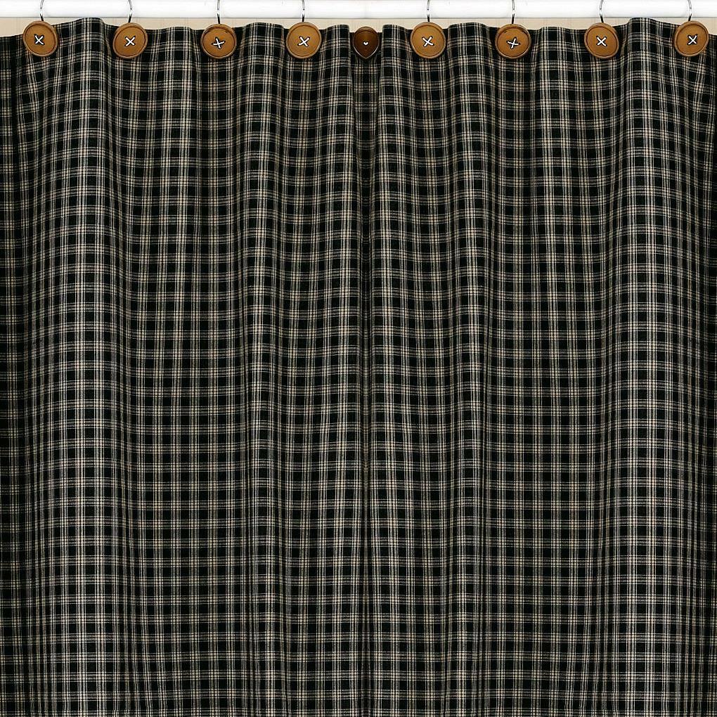 Sturbridge Shower Curtain Black - 72" x 72" Park Designs – The Fox Decor