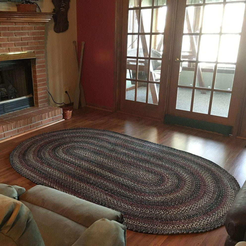 Country Primitive Braided Rugs For Sale - Round, Rectangle, Oval ...