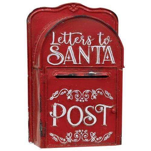 Letters to Santa Post Box vintage-style Red Post Box - The Fox Décor ...