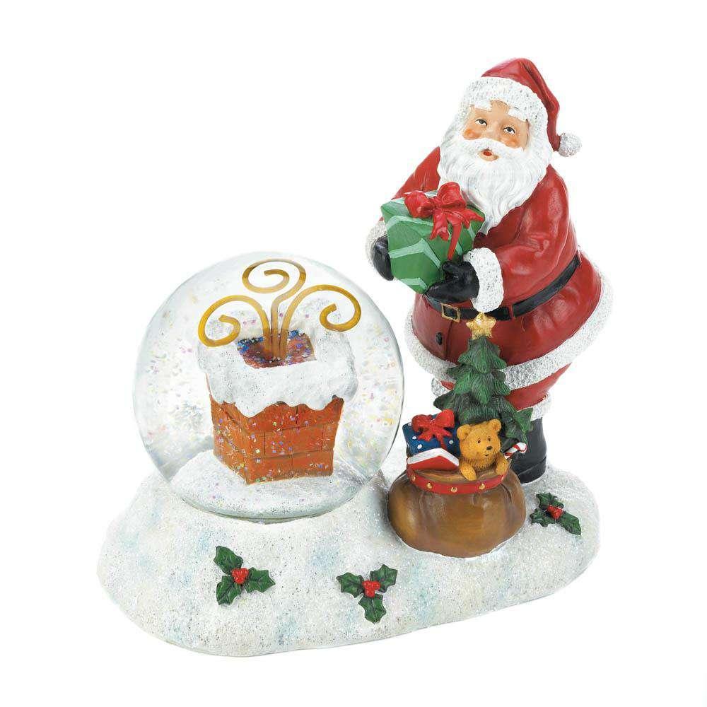 Santa Chimney LED Snow Globe Online - The Fox Decor